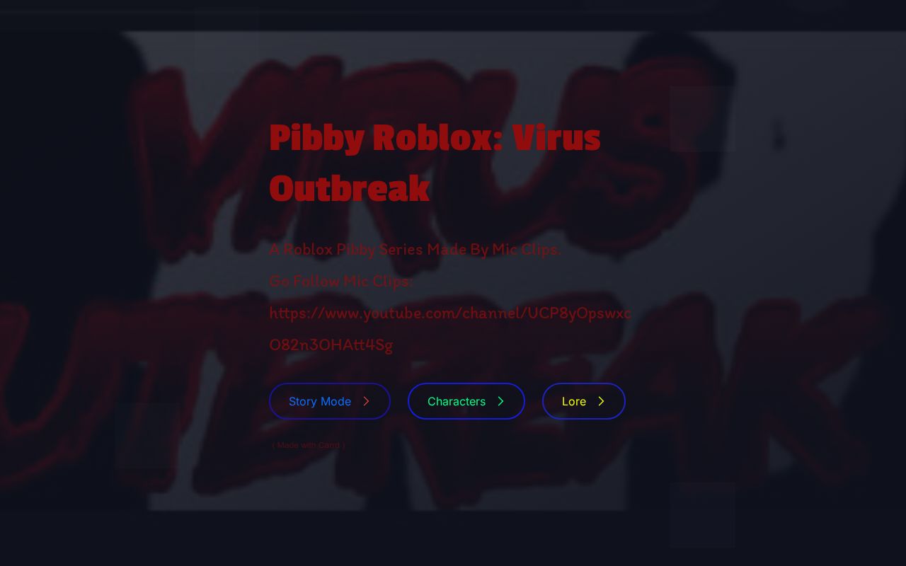 Pibby Roblox: Virus Outbreak Website